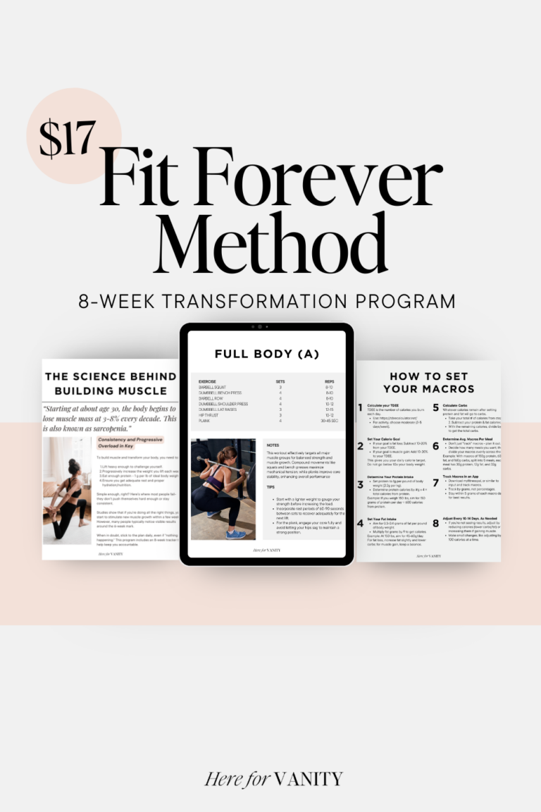 Fit Forever Method: 8-Week Body Transformation Program - Here for Vanity