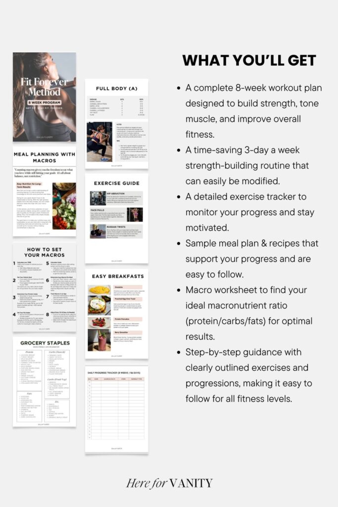 Fit Forever Method: 8-Week Body Transformation Program - Here for Vanity